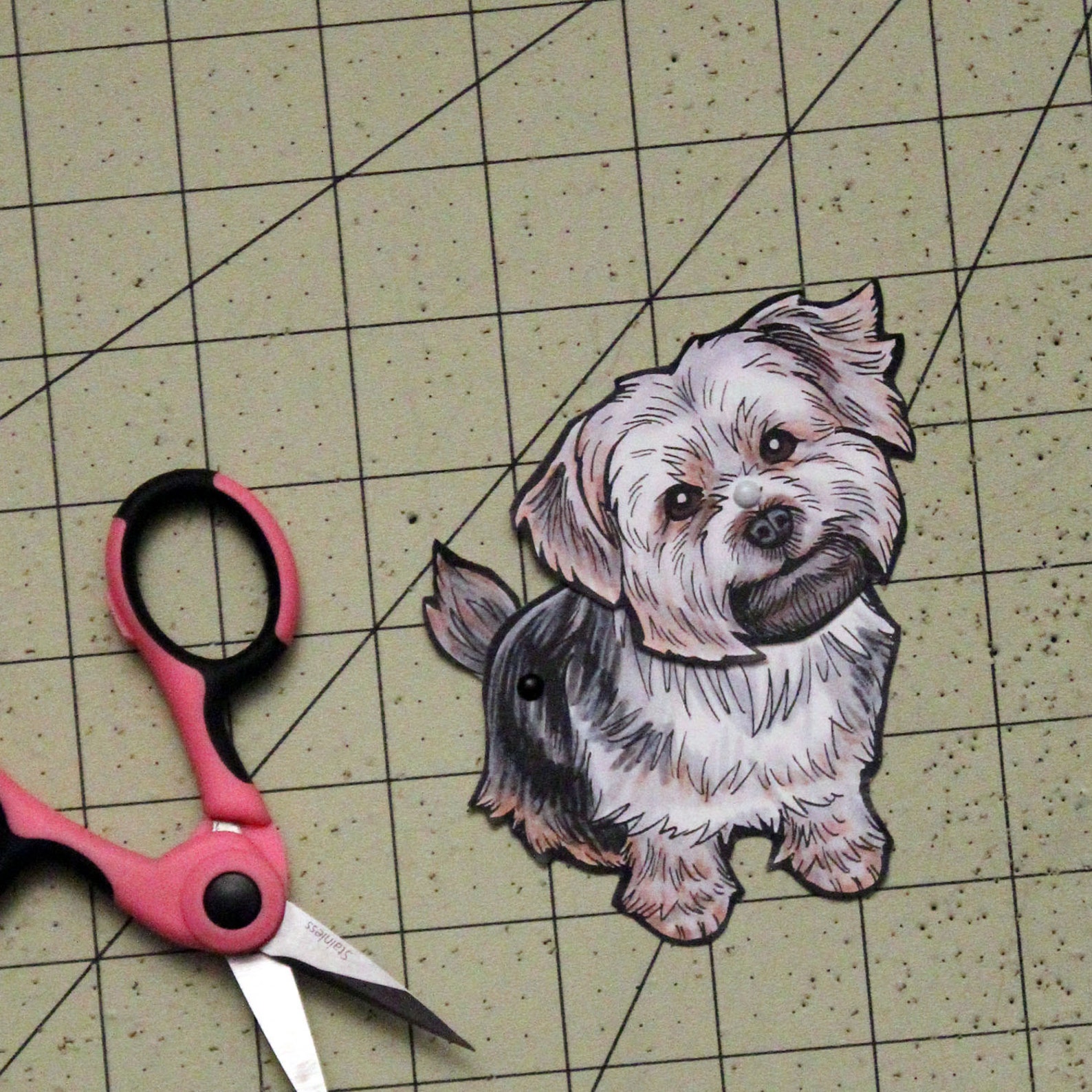 Yorkshire Terrier Yorkie Articulated Paper Doll Gift Tag or | Etsy