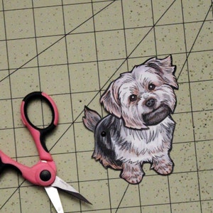 Yorkshire Terrier Yorkie Articulated Paper Doll, Gift Tag or Magnet - Etsy
