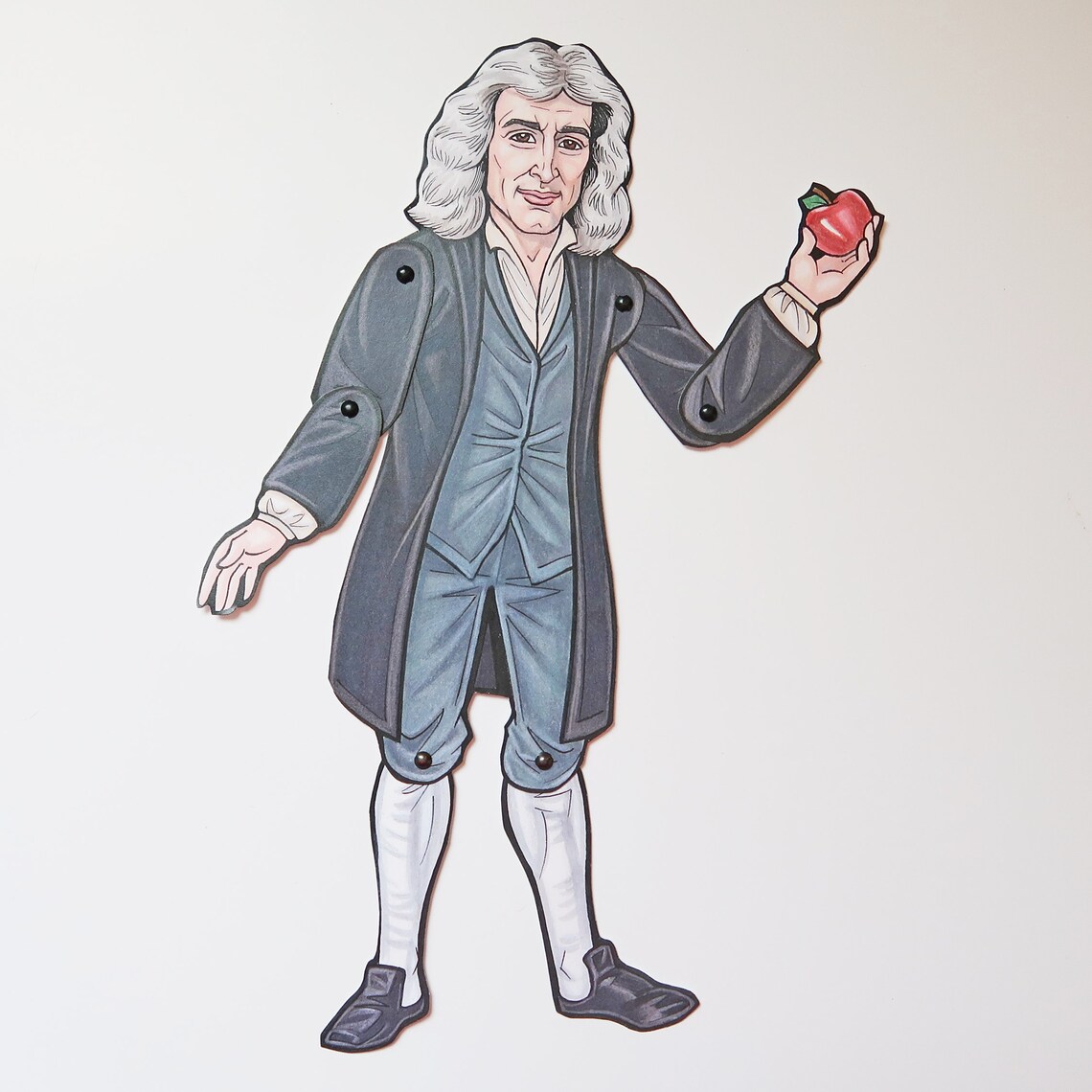 Sir Isaac Newton Articulated Paper Doll | Etsy