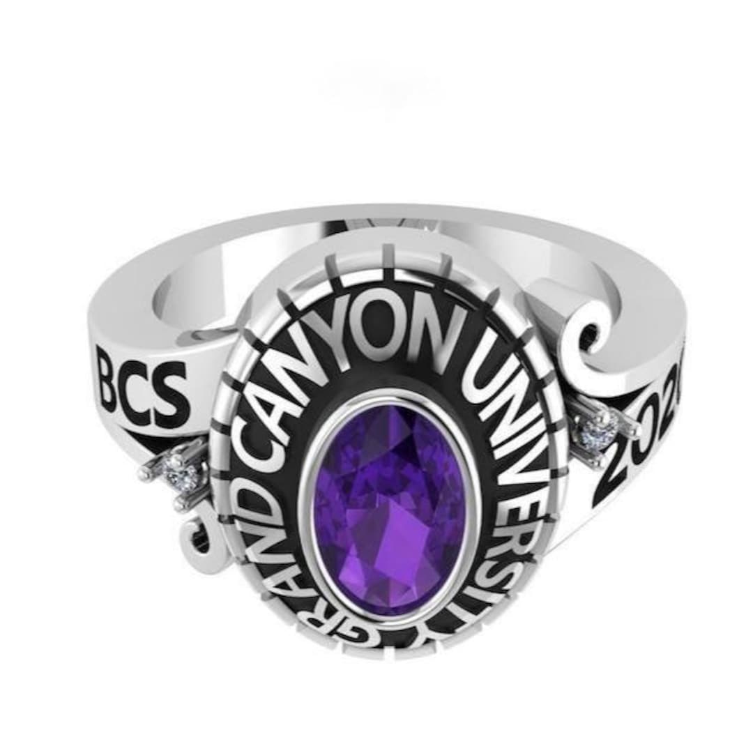 Custom Grand Canyon University Graduation Ring – 925 Silver Class Ring ...