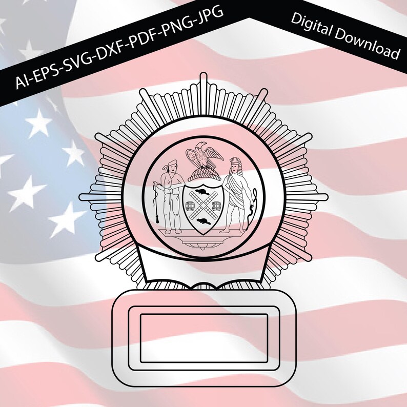NYPD Detective Badge Vector SVG Bundle: Laser Engraving, Cricut, New ...
