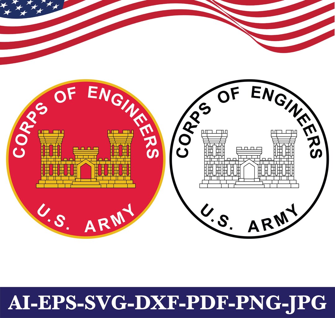 US Army Corps of Engineers, Svg, Vector, Crest, Insignia, Cricut, Cut ...