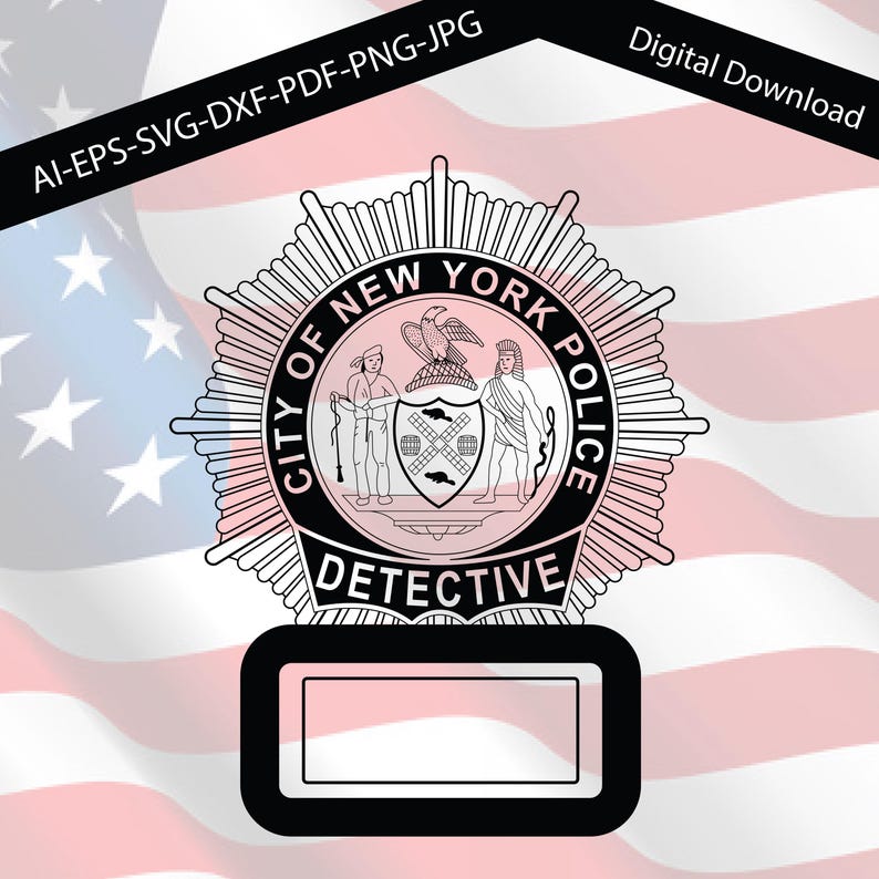 NYPD Detective Badge Vector SVG Bundle: Laser Engraving, Cricut, New ...