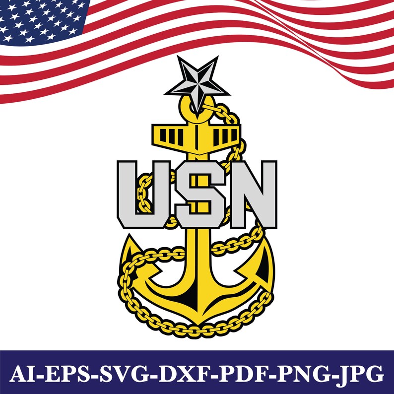US Navy Chief Anchor Vector Logo (cut File) - Etsy