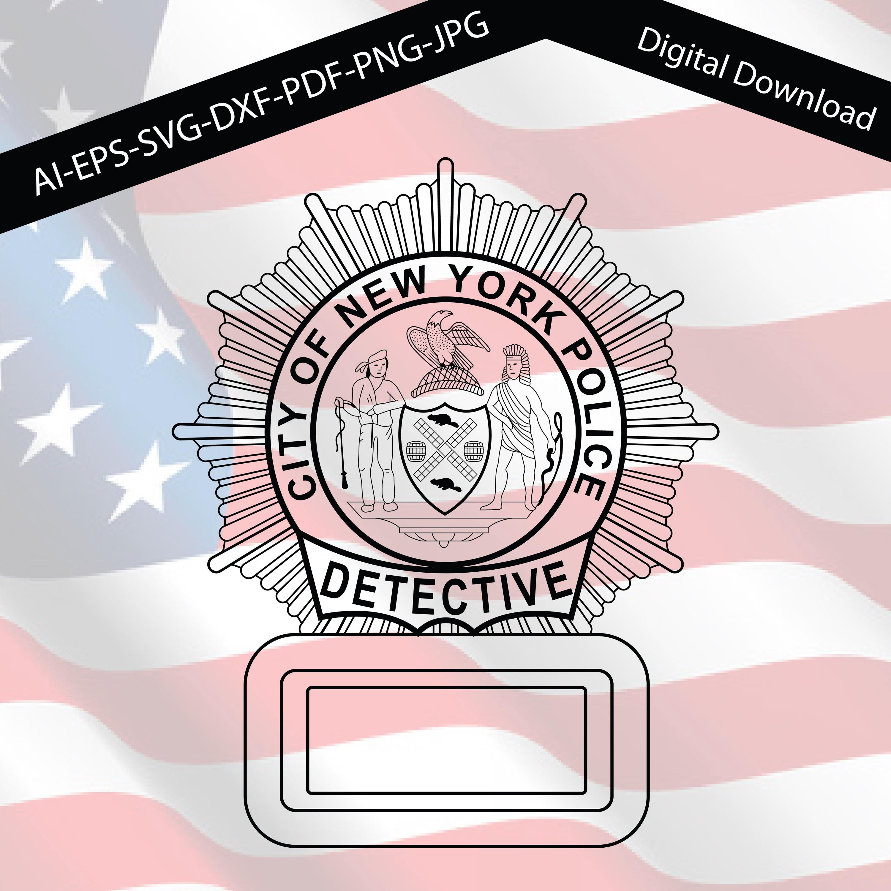 NYPD Detective Badge Vector SVG Bundle: Laser Engraving, Cricut, New ...