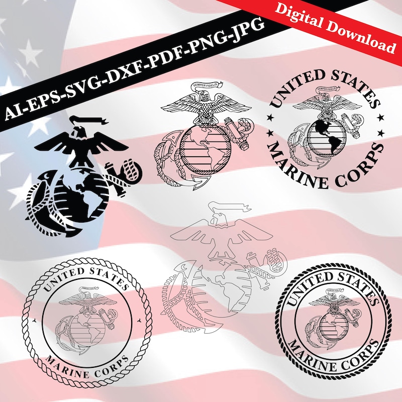 Marine Corps Svg - Etsy