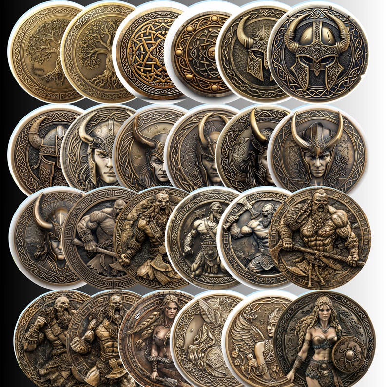 Viking Coin Bundle 100 Viking Designs 100 Depth Maps 100 HD Images ...