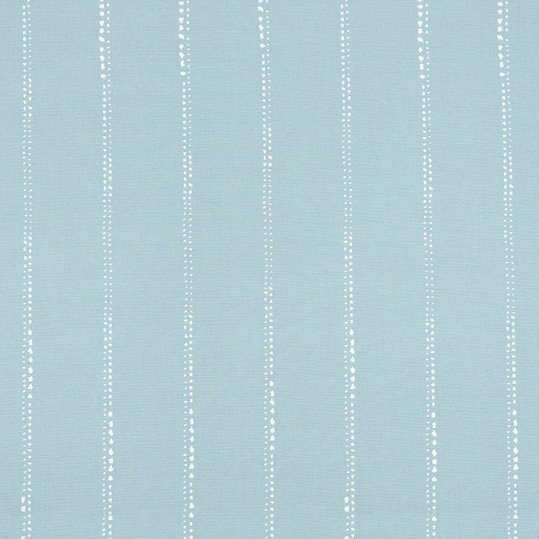 AQUA BLUE STRIPES- Watercolor - Designer Window Panels, Shower Curtain ...
