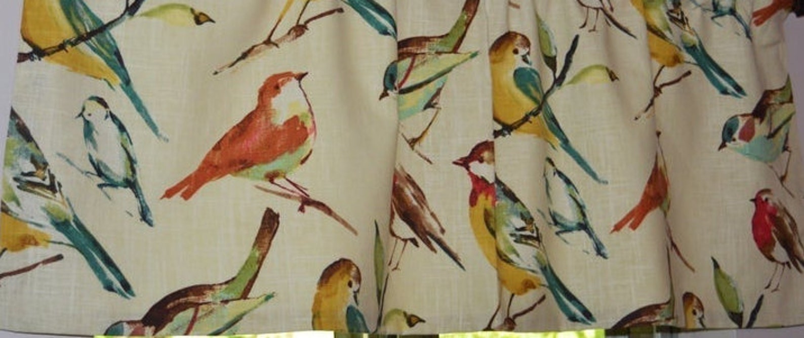 BEAUTIFUL BIRD CURTAINS Designer Window Panels Shower - Etsy