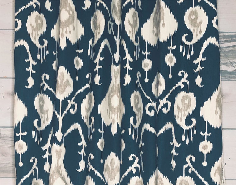 INDIGO BLUE IKAT Curtains Designer Window Panels or Shower - Etsy