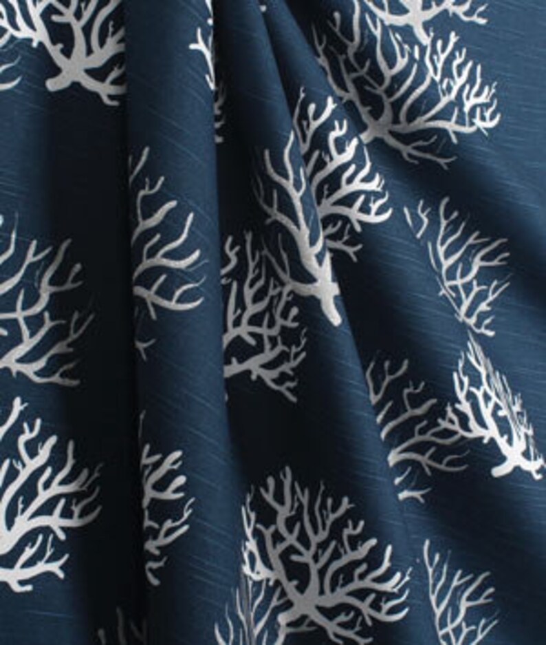 NAVY NAUTICAL CURTAINS Designer Window Panels Shower | Etsy