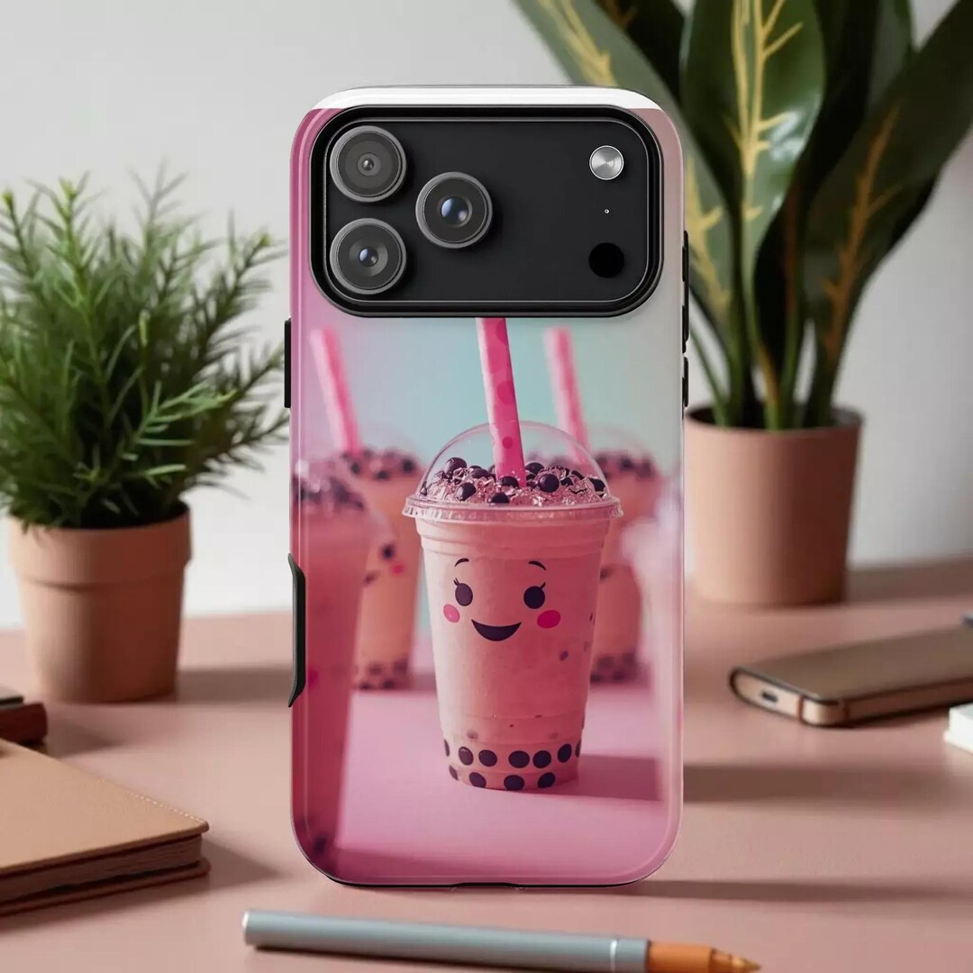 Bubble Tea Phone Case: Cute Kawaii Boba Design (fits Most Phones) - Etsy