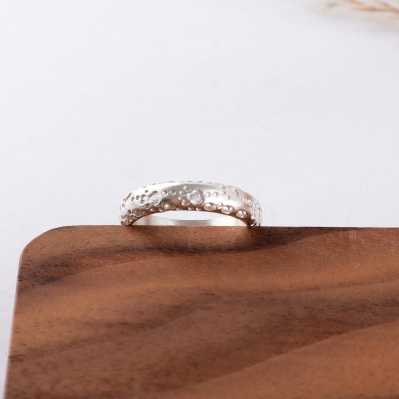 Sterling Silver Paw Print Ring, Custom Engraved Pet Rings for Cat Lover ...