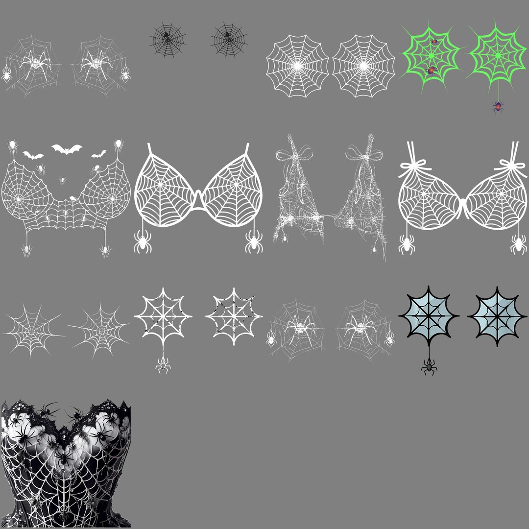 Spider Web Bra PNG, Funny Halloween Costume Clipart, Spooky Sarcastic ...