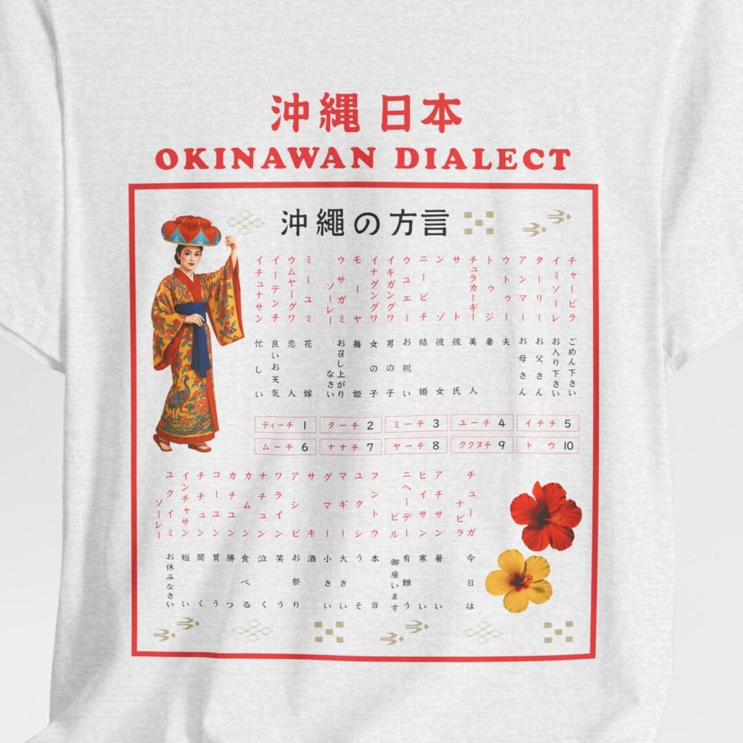Okinawan Retro Dialect T-shirt - Learn Japanese and Ryukyu Language ...