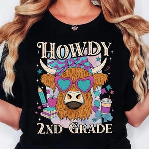 Howdy 2nd Grade Western Cowgirl PNG Bundle, Retro Back to School ...