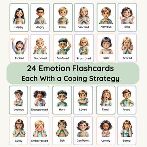 Printable Emotion Flashcards for Kids | SEL Calm Down Cards + Coping ...
