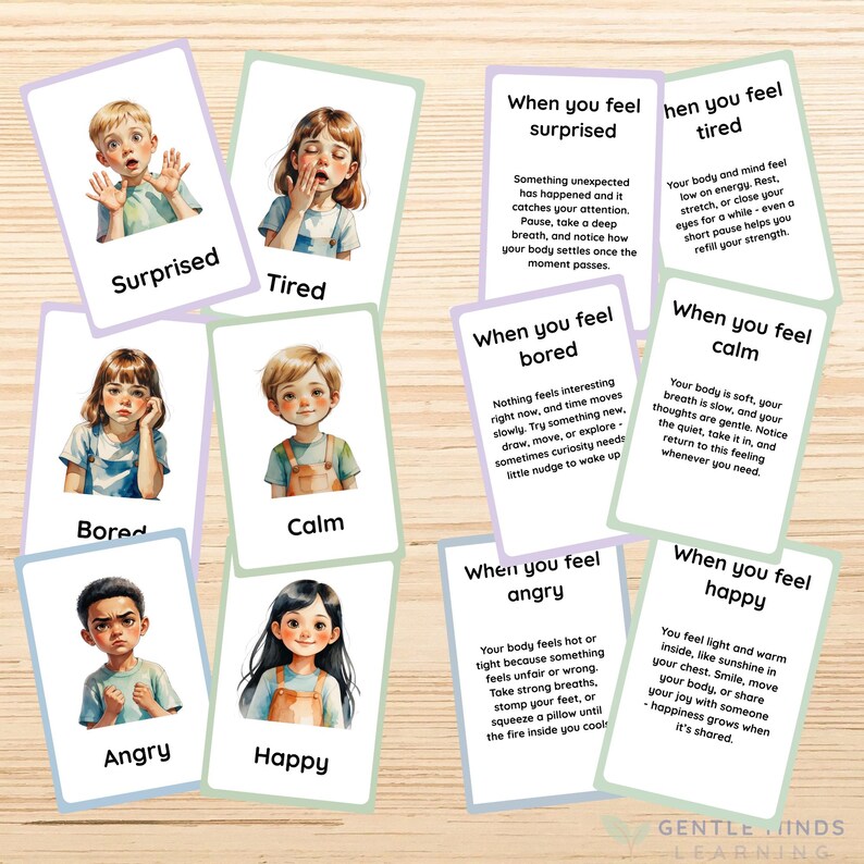 Printable Emotion Flashcards for Kids | SEL Calm Down Cards + Coping ...