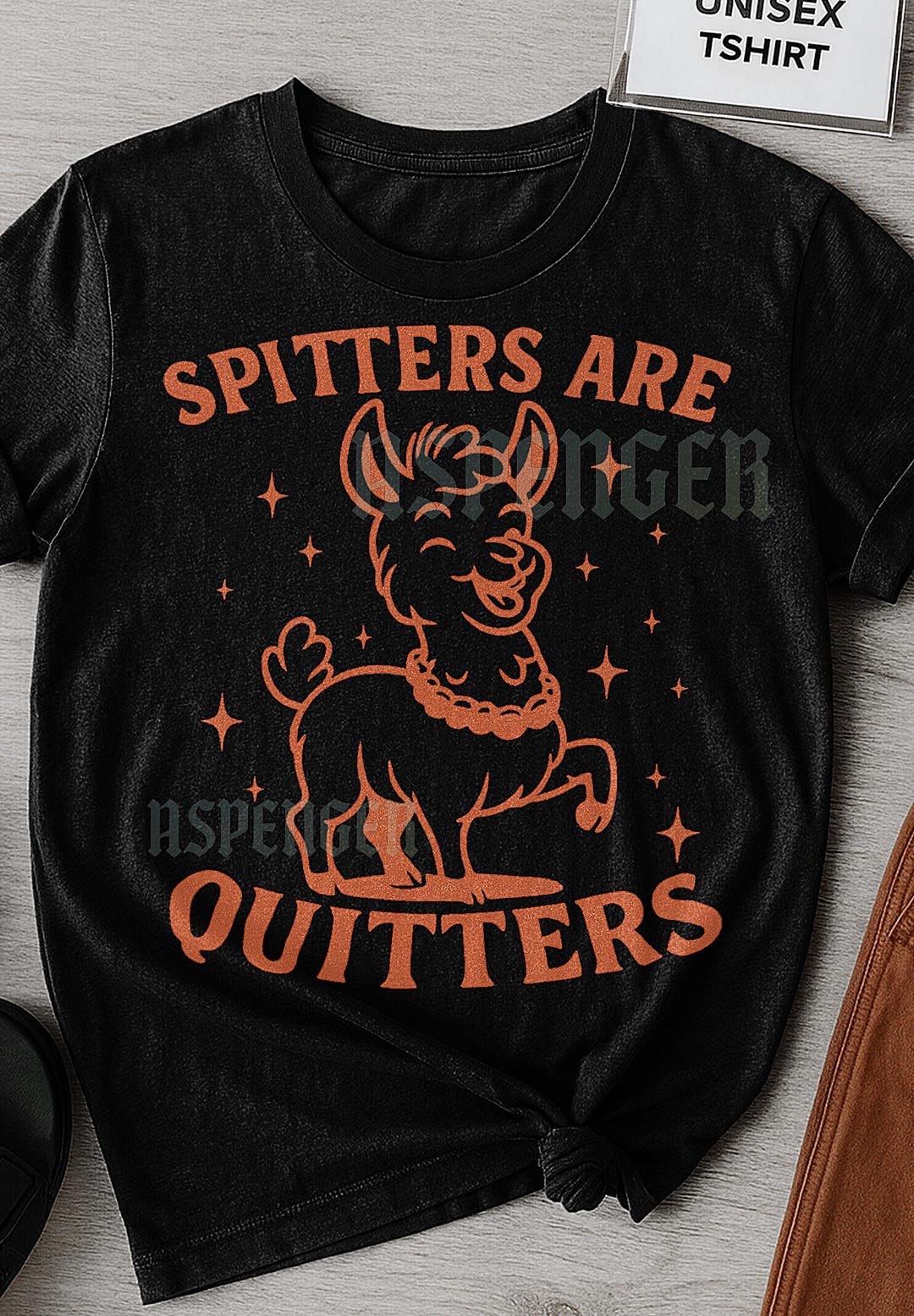 Spitters Are Quitters T-shirt, Funny Llama Graphic Tee, Vintage Retro ...