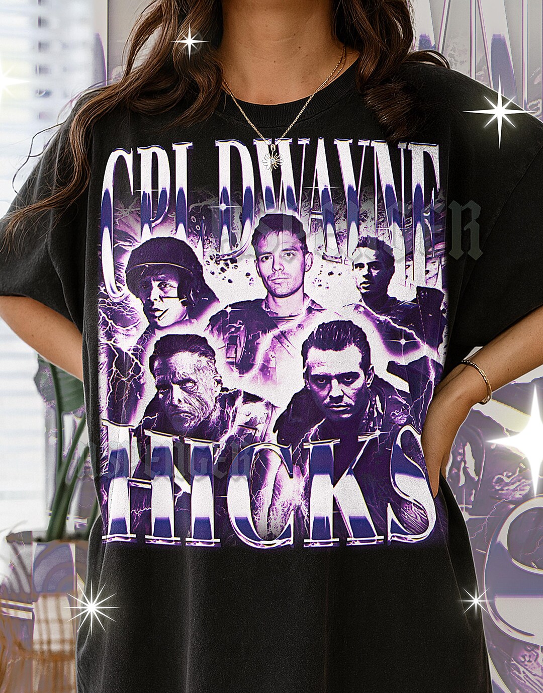 CPL. DWYANE HICKS T-shirt, Vintage Character Sci-fi Hero Star Performer ...