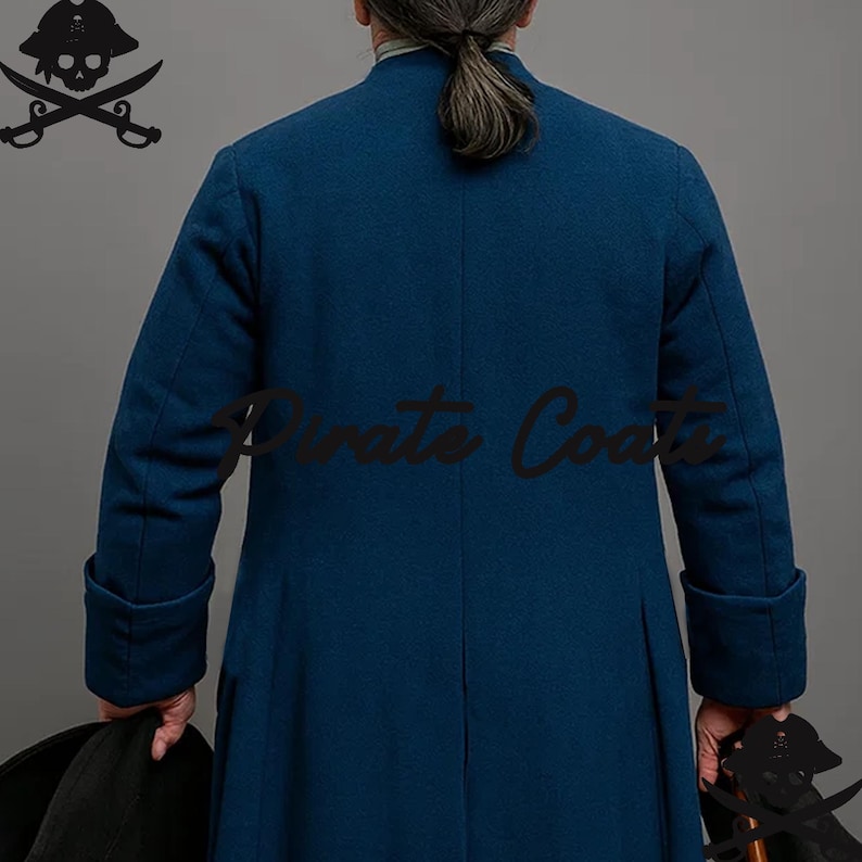 Men’s 18th Century Colonial Frock Coat – Victorian Reenactment Navy ...