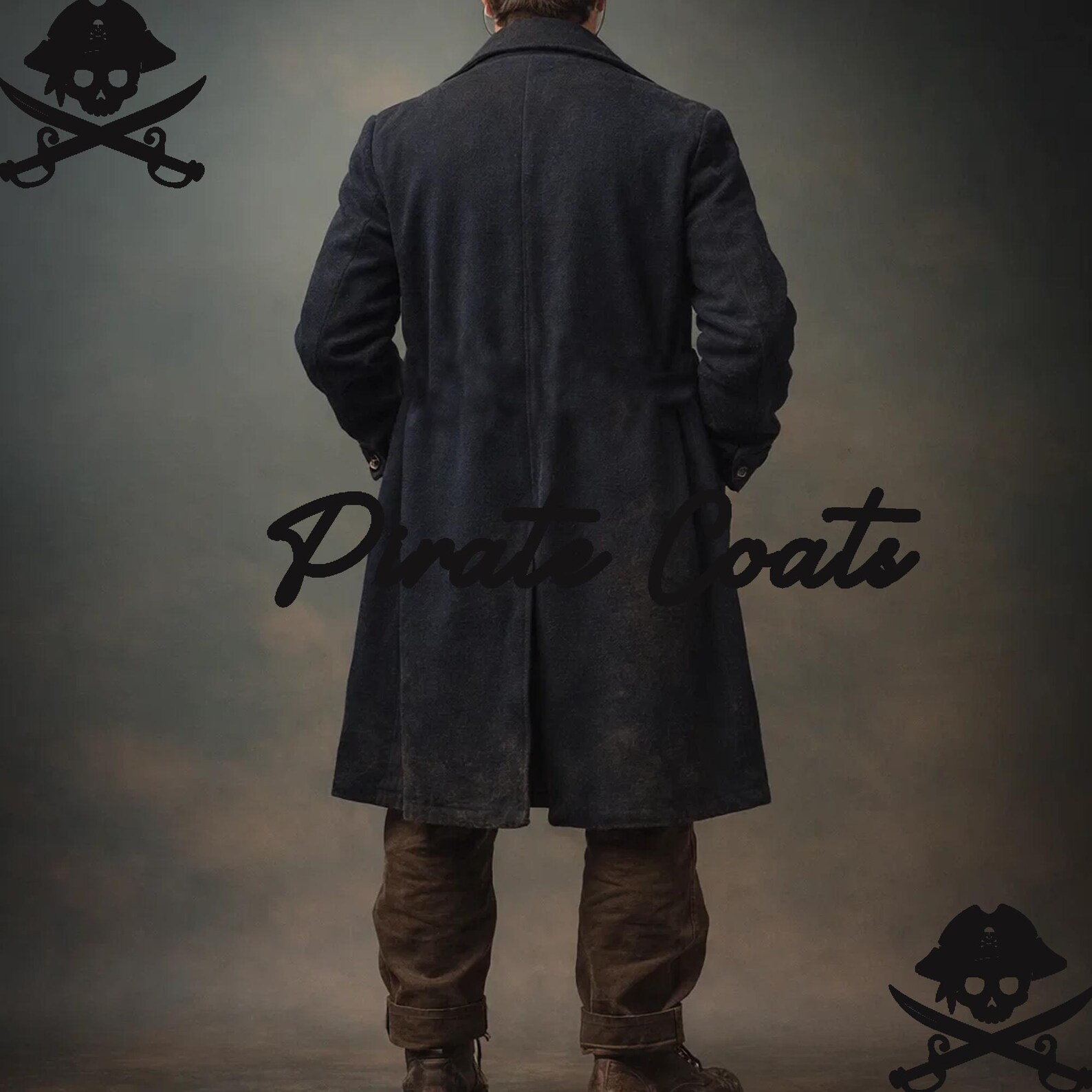 18th Century Frock Coat: Victorian Gothic Costume, Regency Black Wool ...