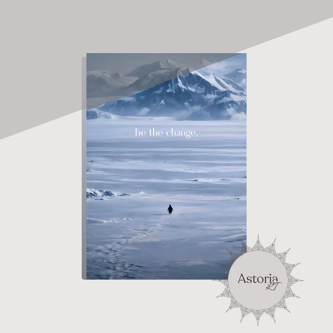 The Nihilist Penguin Poster, Be the Change Motivational Banner, Arctic ...