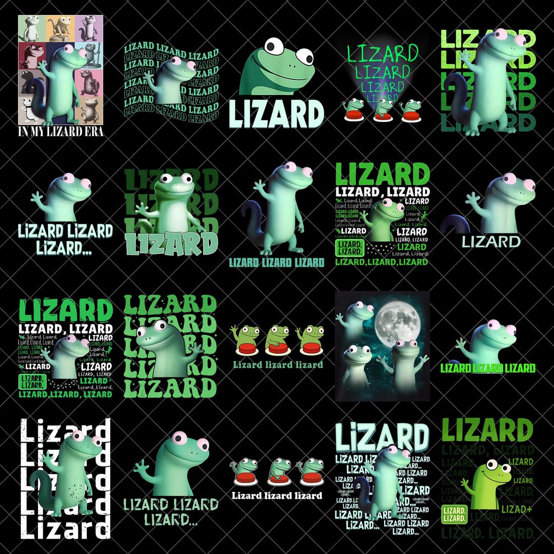 Funny Lizard Meme Png Bundle, Lizard Humour Png, Sarcastic Lizard Meme ...