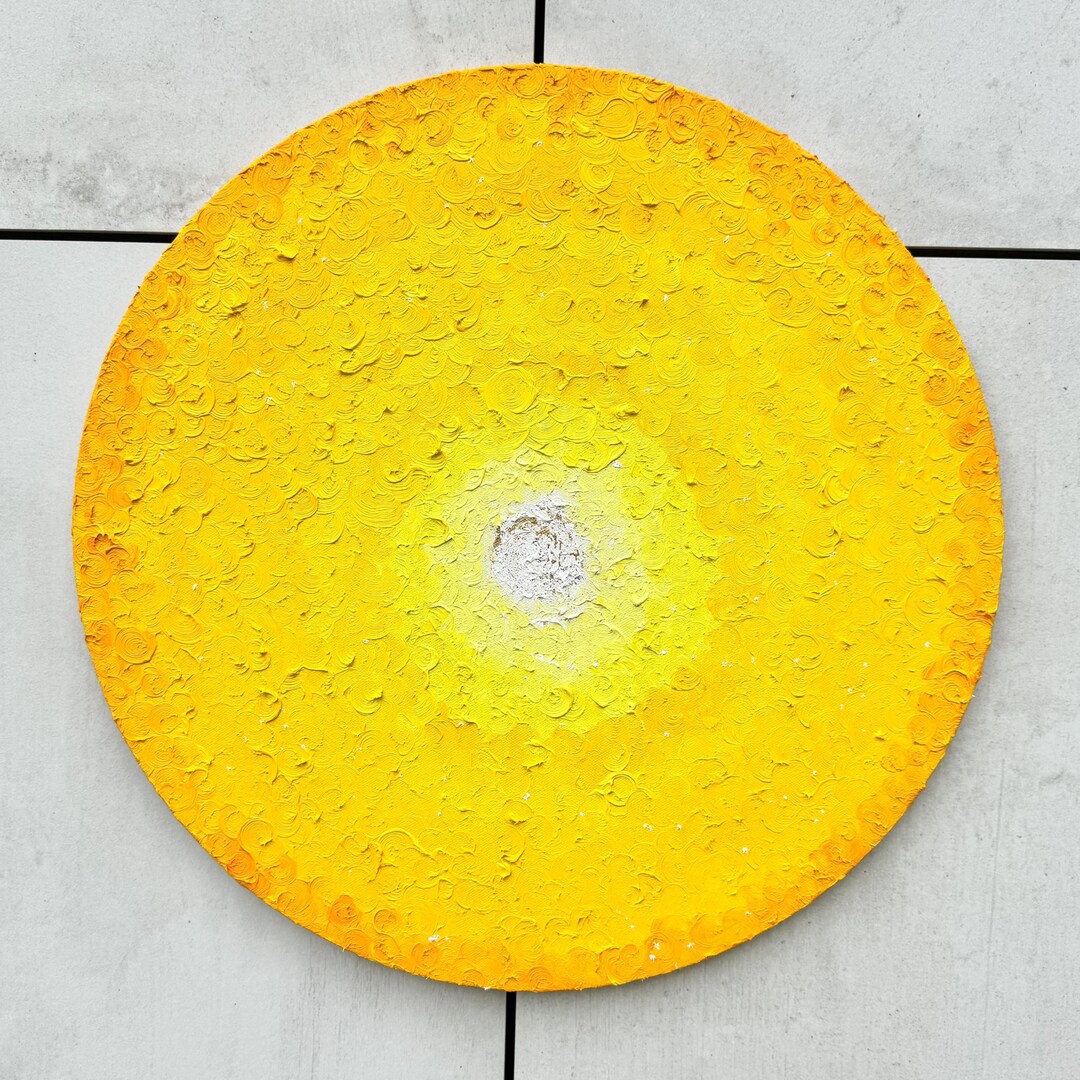Akashic Art “open the Light Within” – Round Original Oil Painting 50 Cm ...