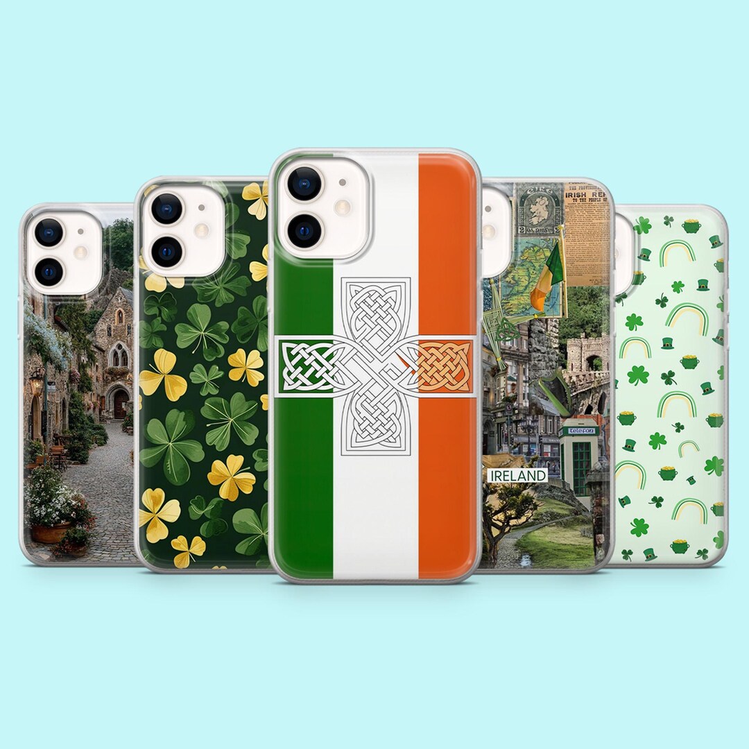 Irish Phone Case Celtic Ireland Cover for iPhone 17, 16, 15, 14, 13, 12 ...