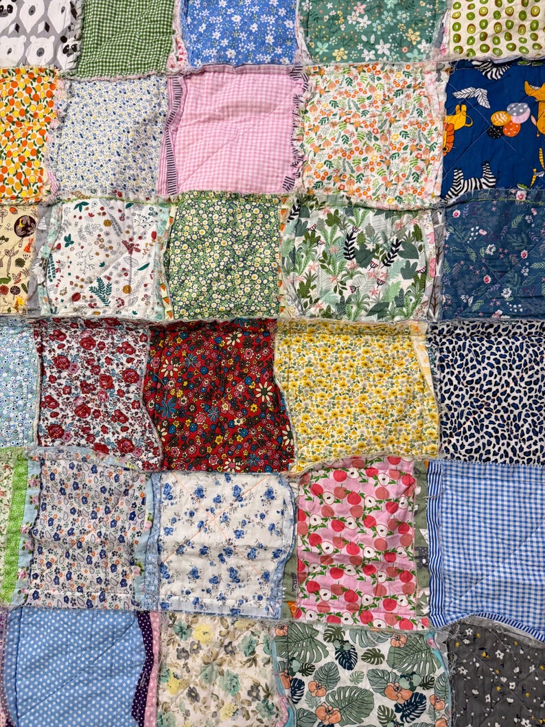 Handmade Rag Quilt - Etsy UK