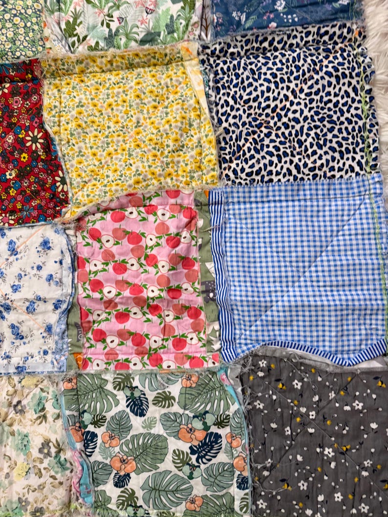 Handmade Rag Quilt - Etsy UK