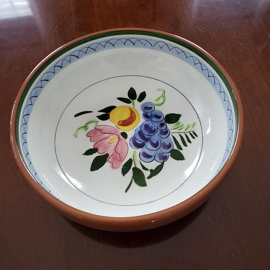 Vintage Stangl Pottery Fruit Motif Bowl 8-inch Hand Painted Stoneware ...