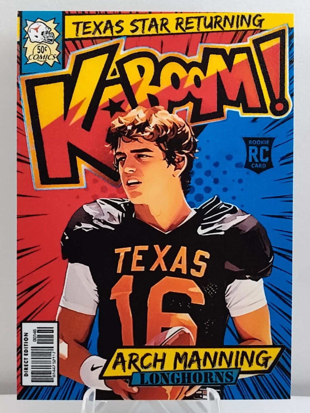 ARCH MANNING Rookie Longhorns Custom Art Card Junior League Ballers ...