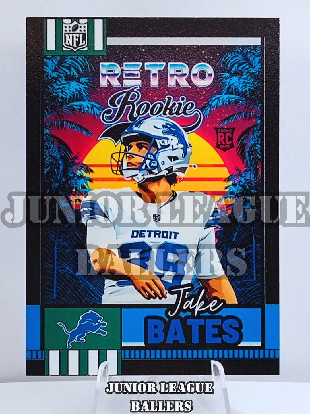 JAKE BATES Rookie Lions Custom Art Card by Junior League Ballers Retro ...