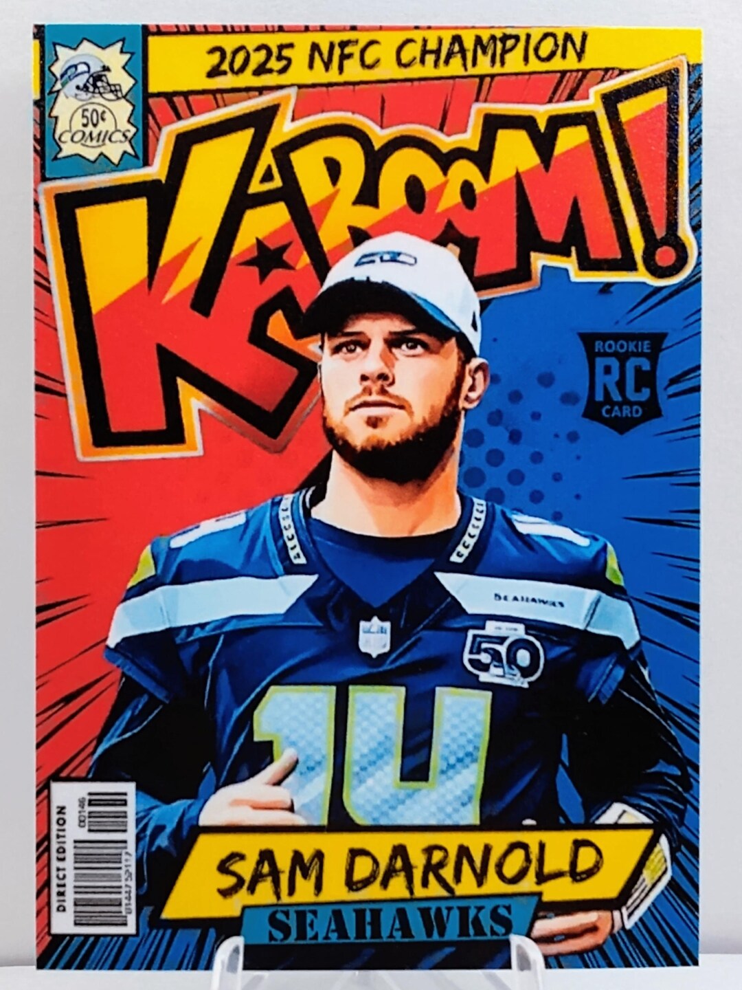 SAM DARNOLD Custom Comic Seattle Seahawks Card by Junior League Ballers ...
