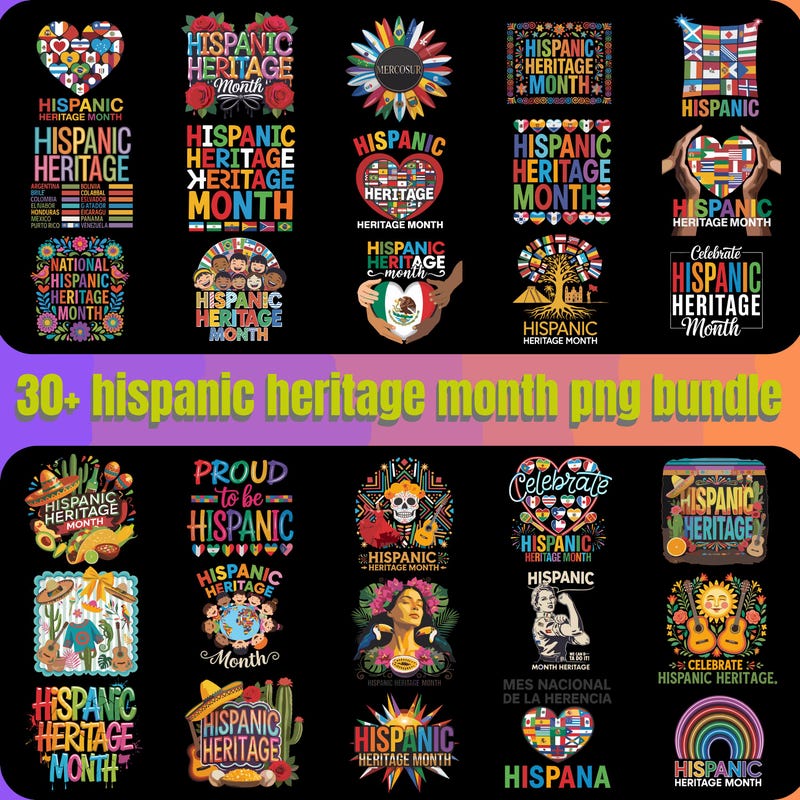 Hispanic Heritage Month Clipart - Etsy