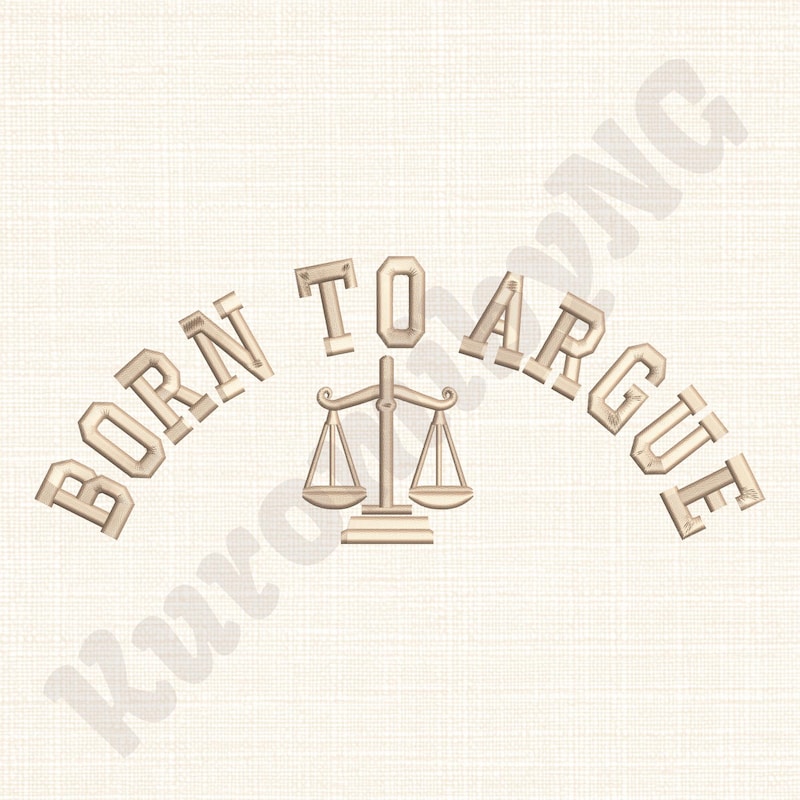 Born to Argue Embroidery - Etsy