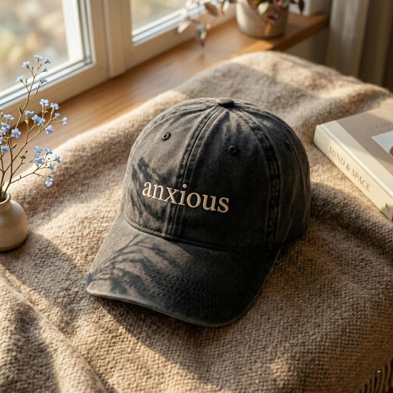 Embroidered Cap Anxious - Etsy