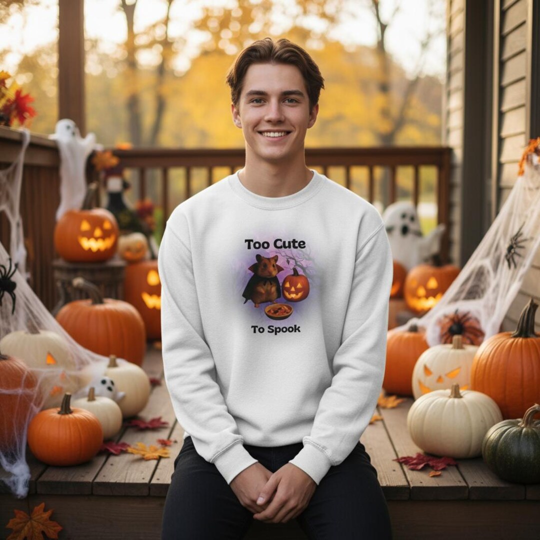 Cute Halloween Hamster Sweater – Too Cute to Spook | Funny Halloween ...