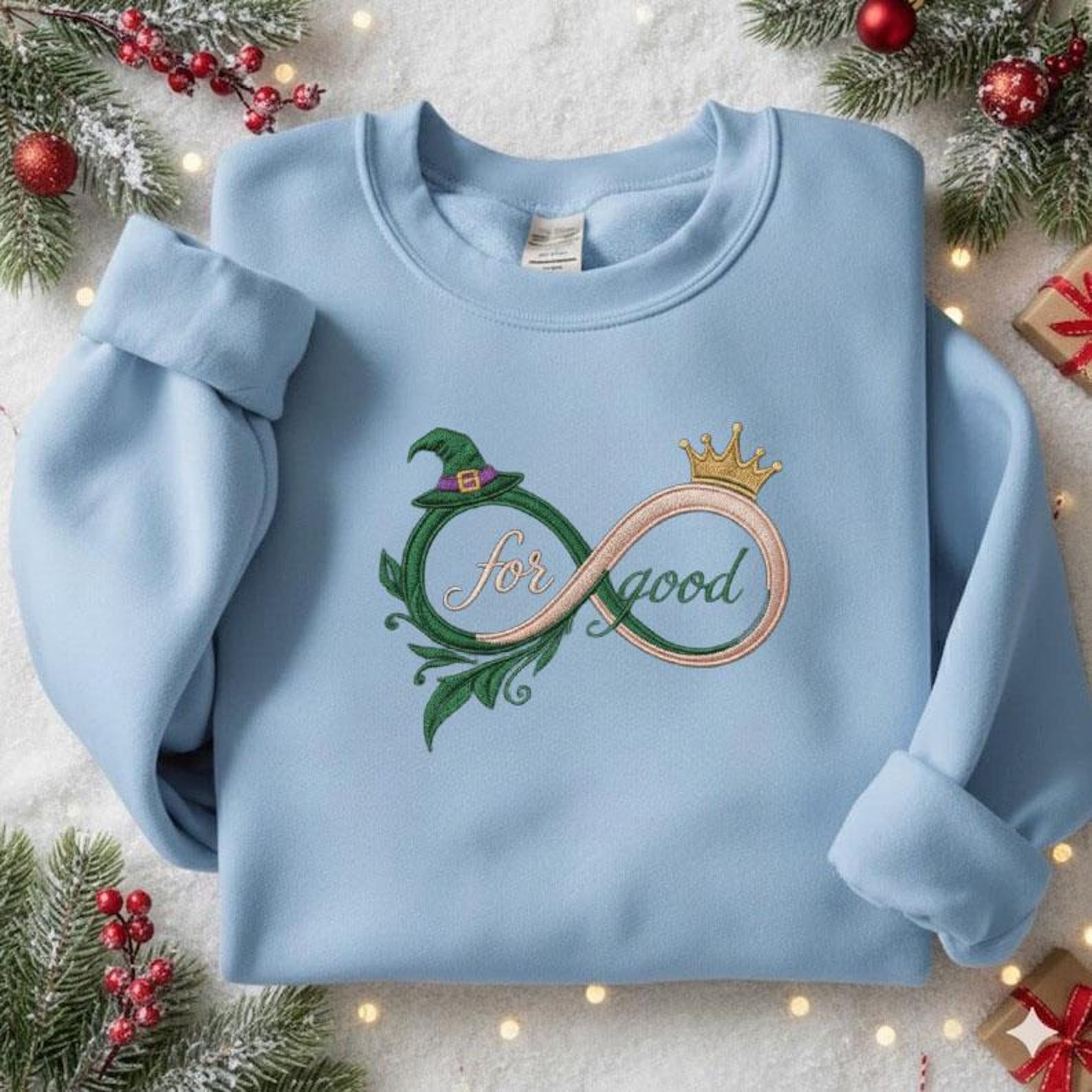 EMBROIDERED Wicked Elphaba Glinda Design, for Good Quote Design ...