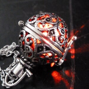 Silver Moon Necklace Steampunk Glowing Jewelry for Women - Etsy