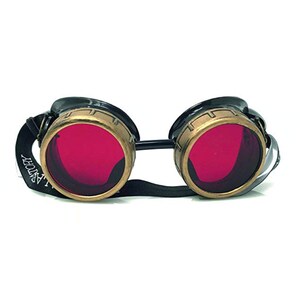 Red Steampunk Goggles-rave Glasses Victorian Style With Compass Design ...