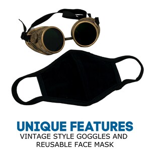 Gothic Biker Goth Mask Black Washable Reusable Cloth Black Men - Etsy