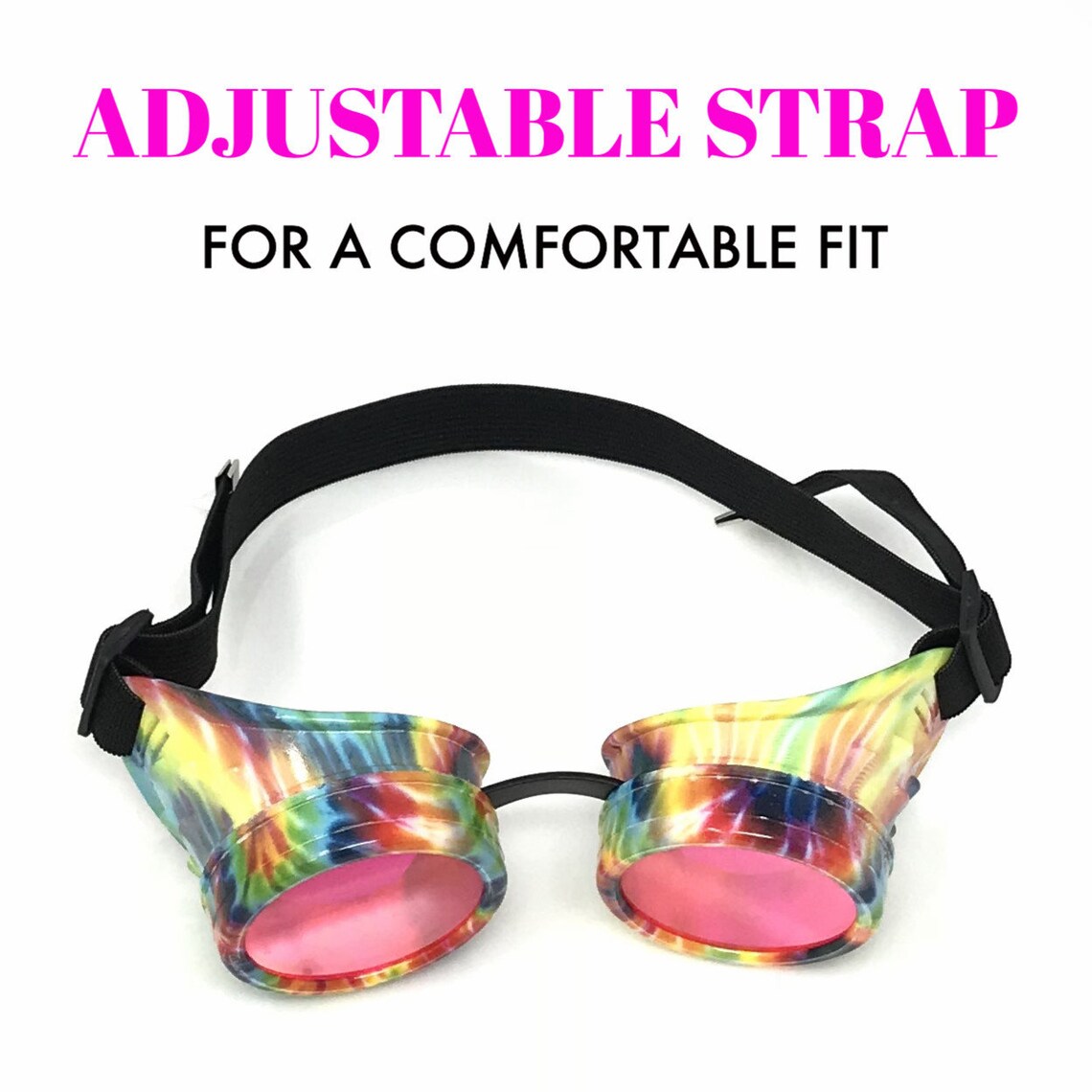 Steampunk Goggles Rave Glasses UV Glow in the Dark Diffraction - Etsy