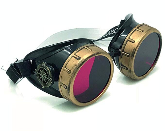 Steampunk Goggles-rave Glasses Victorian Style With Compass Design ...