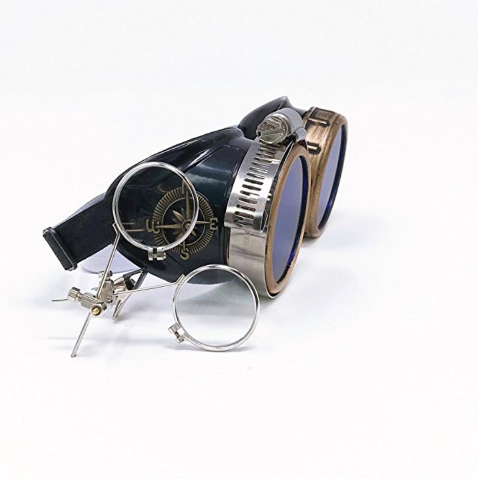 Steampunk Goggles-rave Glasses Victorian Style With Compass Design ...