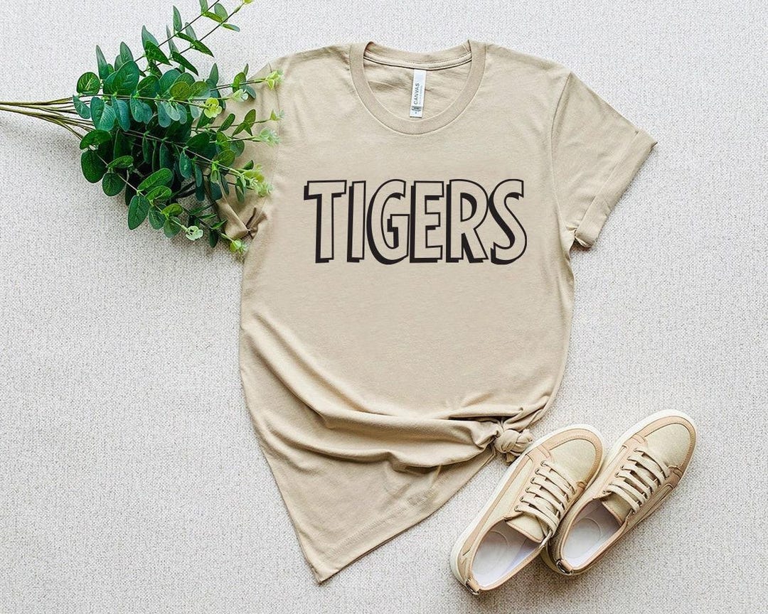 Tiger Mascot Team Shirt - Custom School Spirit Tee - Etsy