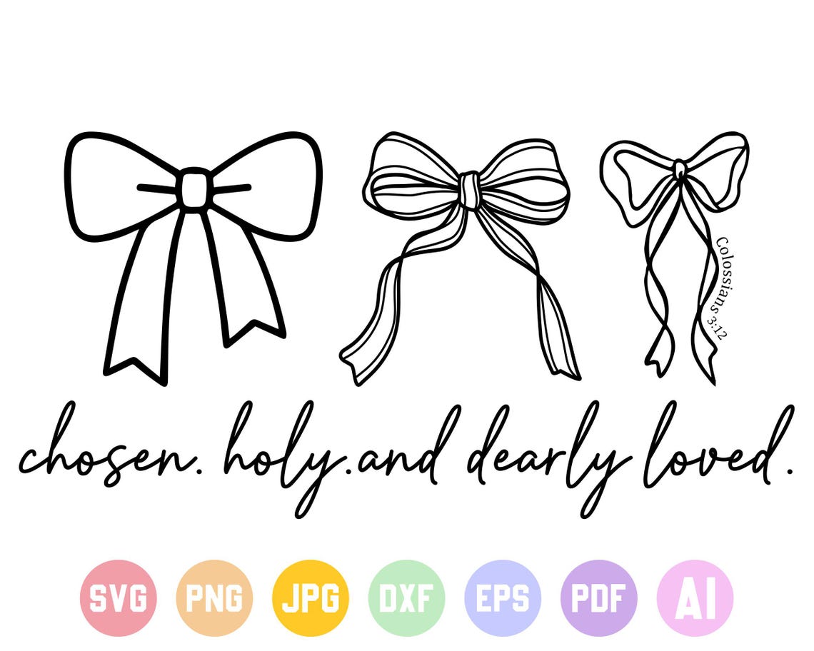 Minimalist Christian Bow Svg Png, Bible Verse Shirt Svg, Coquette ...