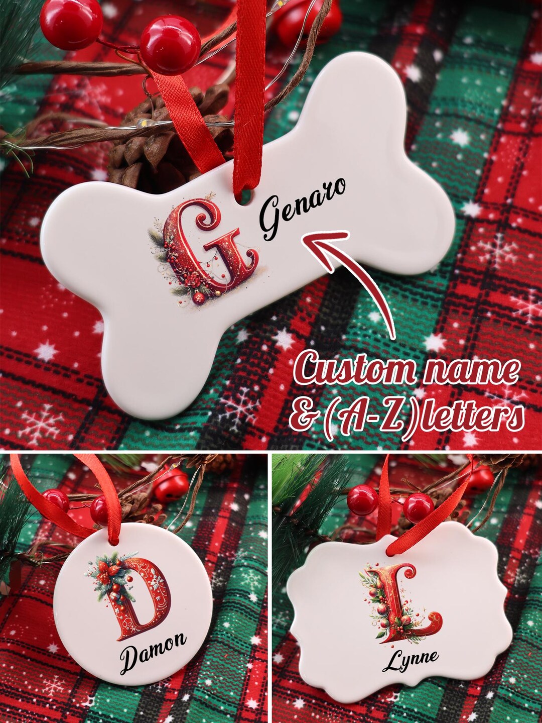 Custom Christmas Decorations With Name,personalized Christmas Tree ...